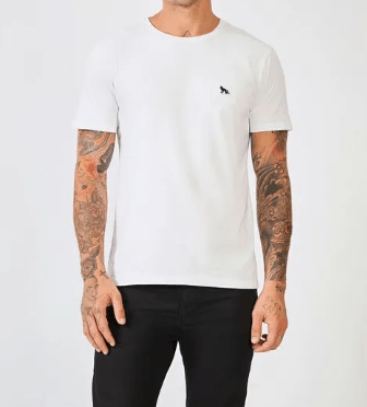 Camiseta Acostamento Casual Manga Curta Masculina 120002000 Branco