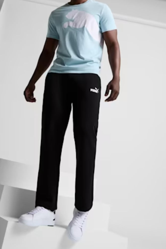 Calça Puma Moletom Puma Ess Fl Op Masculina 586718 01 Preto
