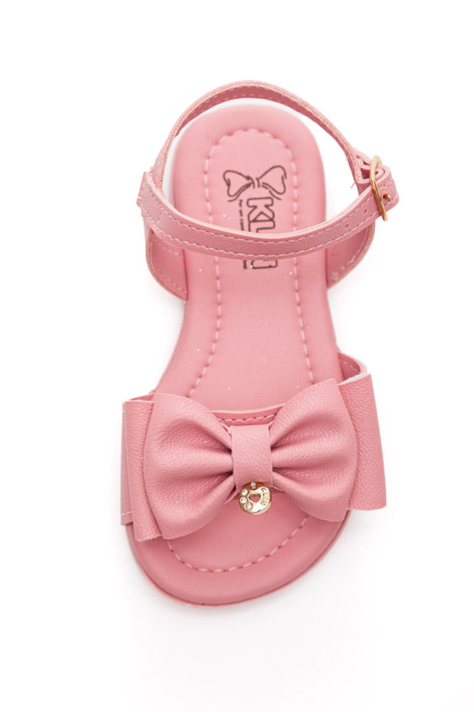Sandália Klin Infantil Feminina Laço Duplo Suami Mini 177078 Rosa