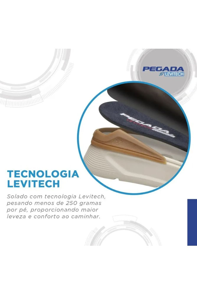 Tênis Casual Pegada Masculino Em Couro Levitech 110923-03 Marrom