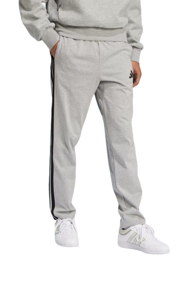 Calça Adidas Malha Essentials 3 Listras Je6428 Cinza