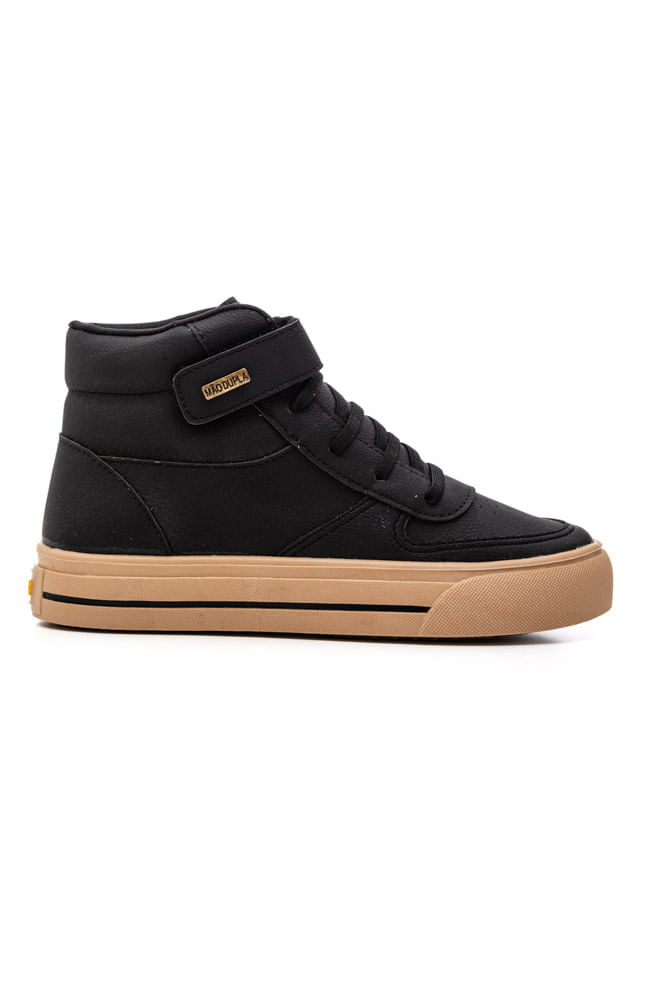 Tênis Mão Dupla Botinha Juvenil Menino Velcro 705.007-009 Preto