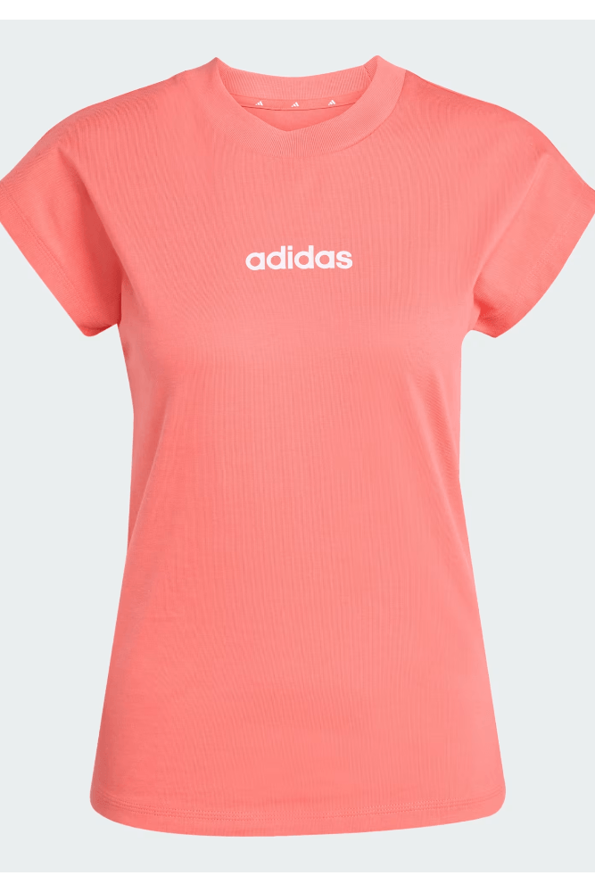 Camiseta Adidas Essentials Linear Feminina De Algodão Ke4361 Rosa